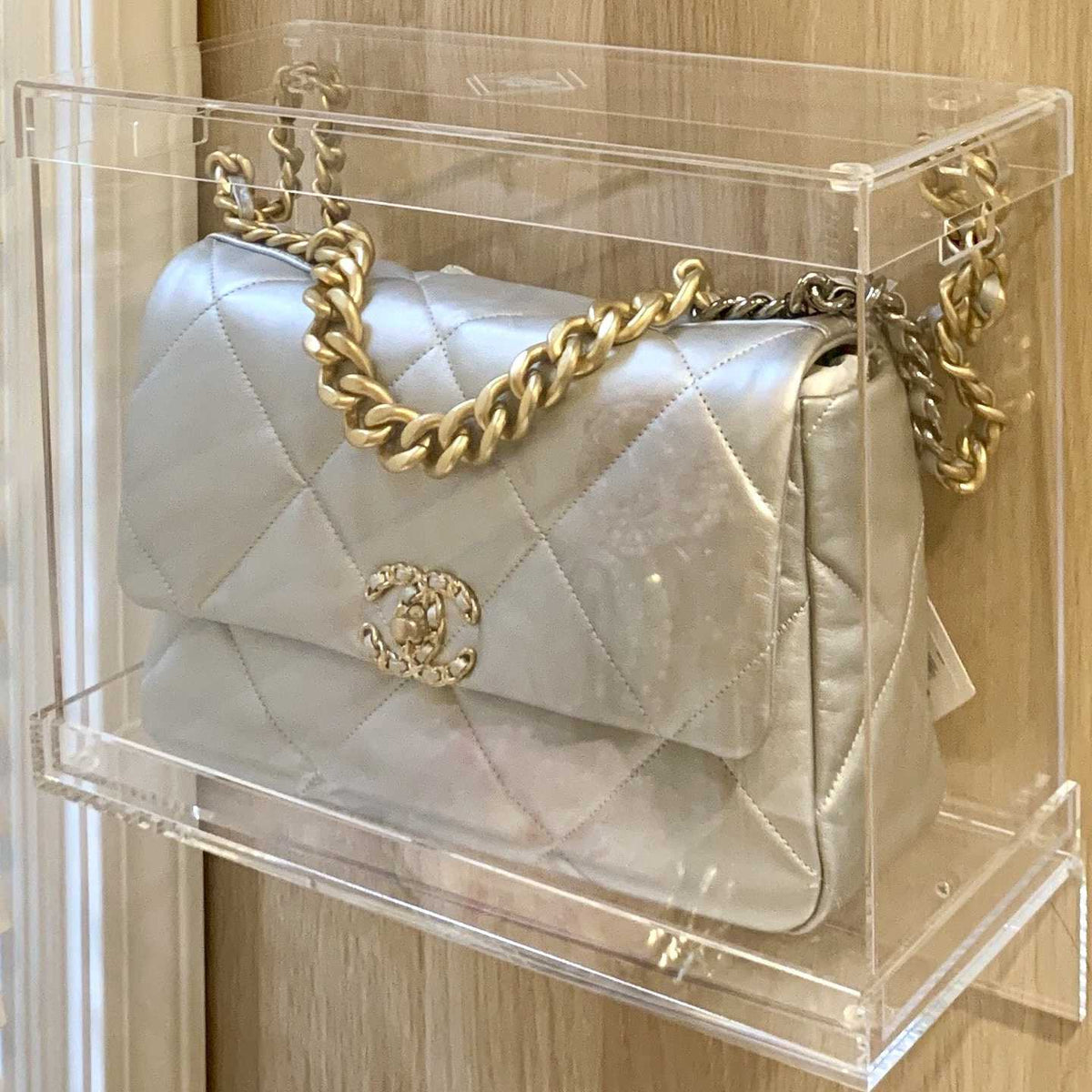 Floating Shelf for Large Luxury Bag Display and Storage Case